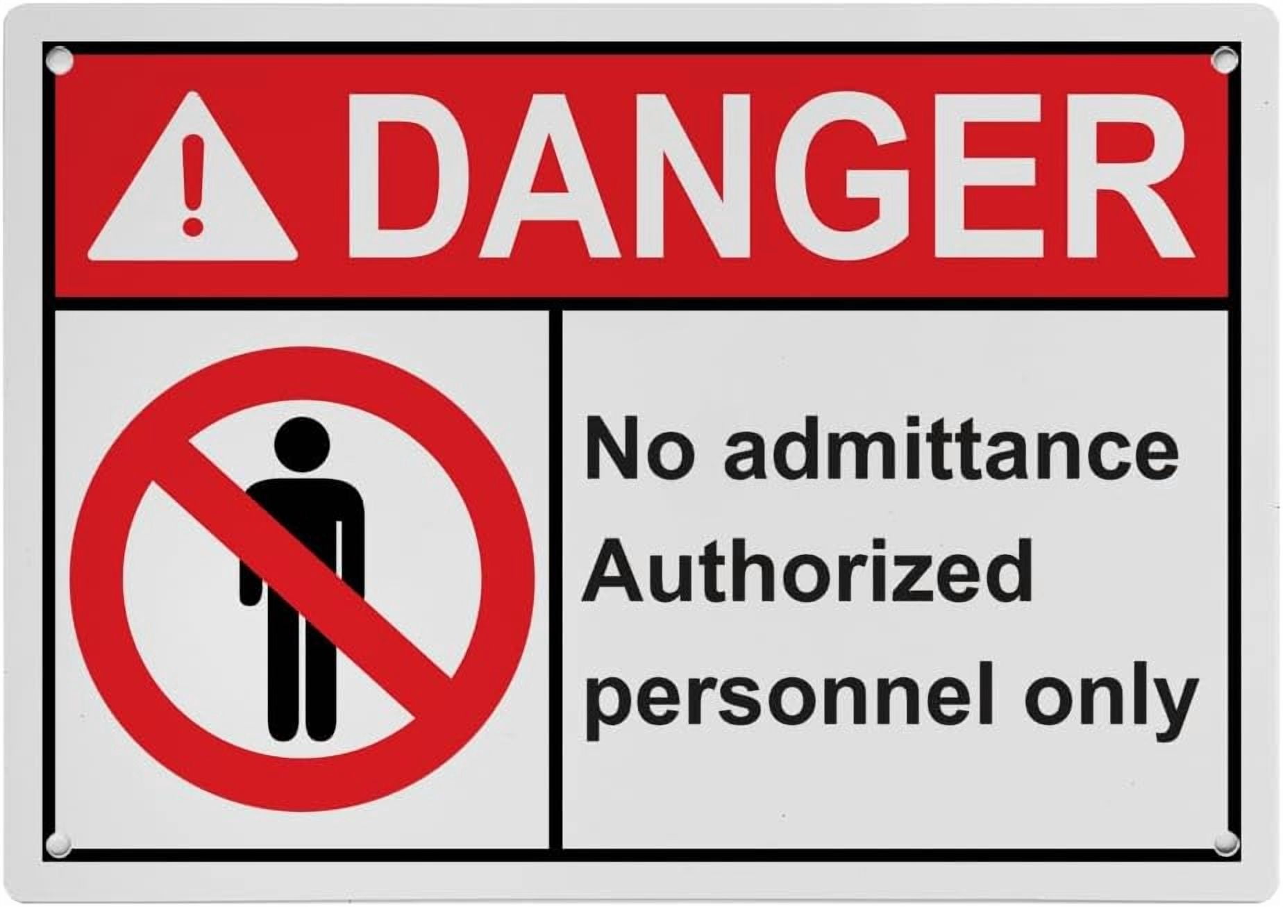 Industrial Caution Sign Authorized Personnel Only Sign (No admittance ...