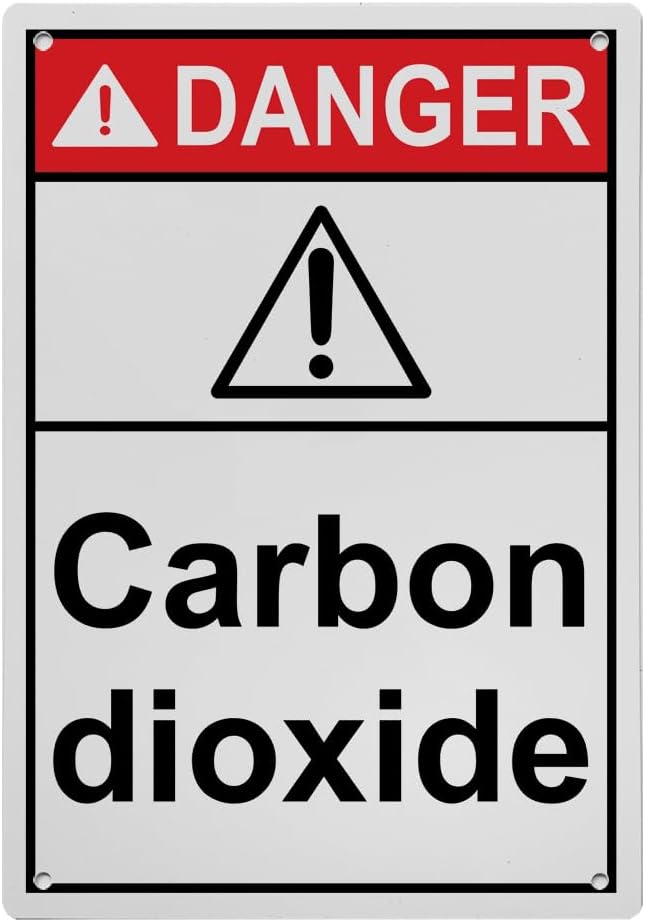 Industrial Caution Sign Carbon Dioxide Sign (Carbon dioxide) 8 in" x 12 ...