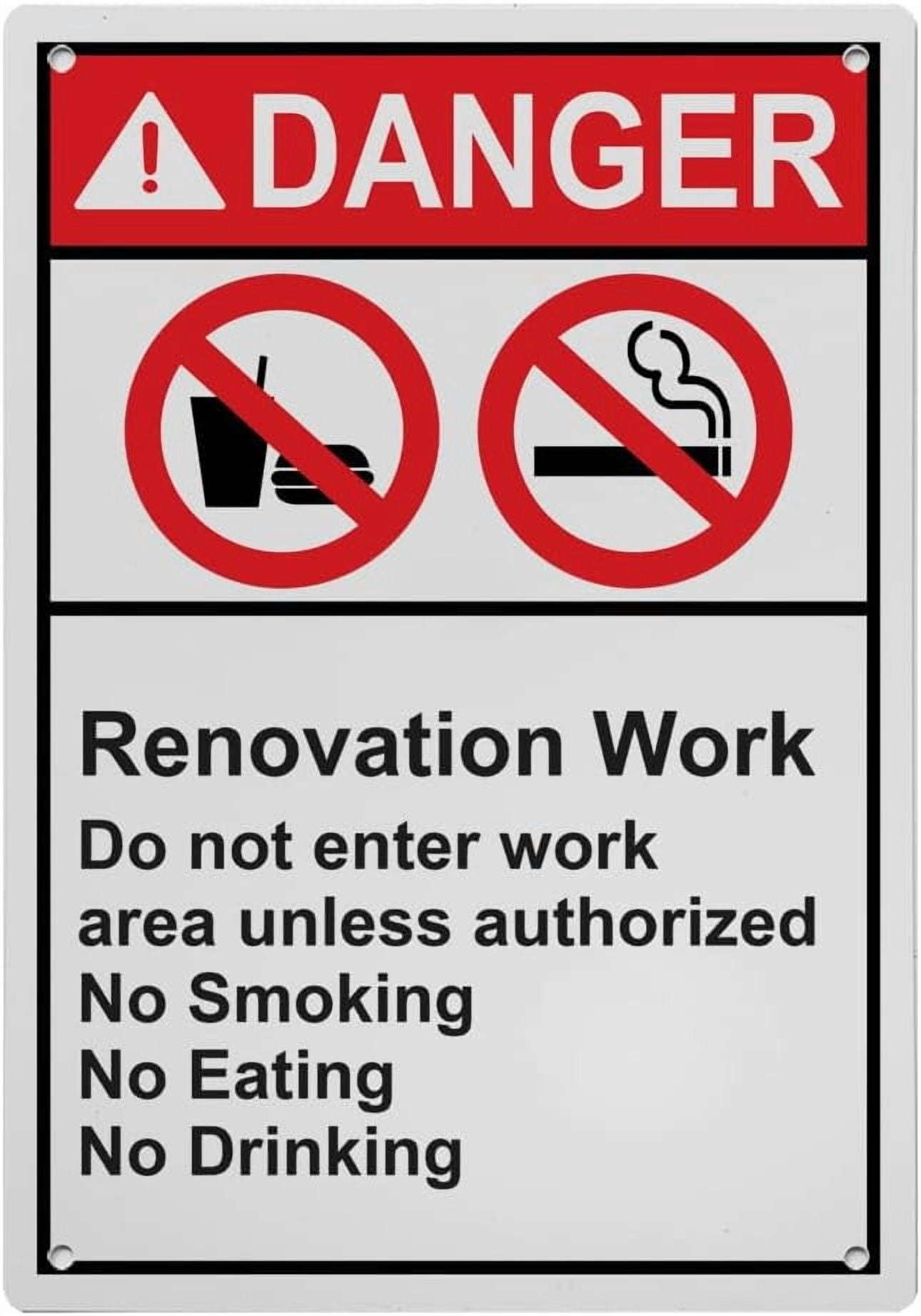 Industrial Caution Sign Construction Sign (Renovation Work Do not enter ...