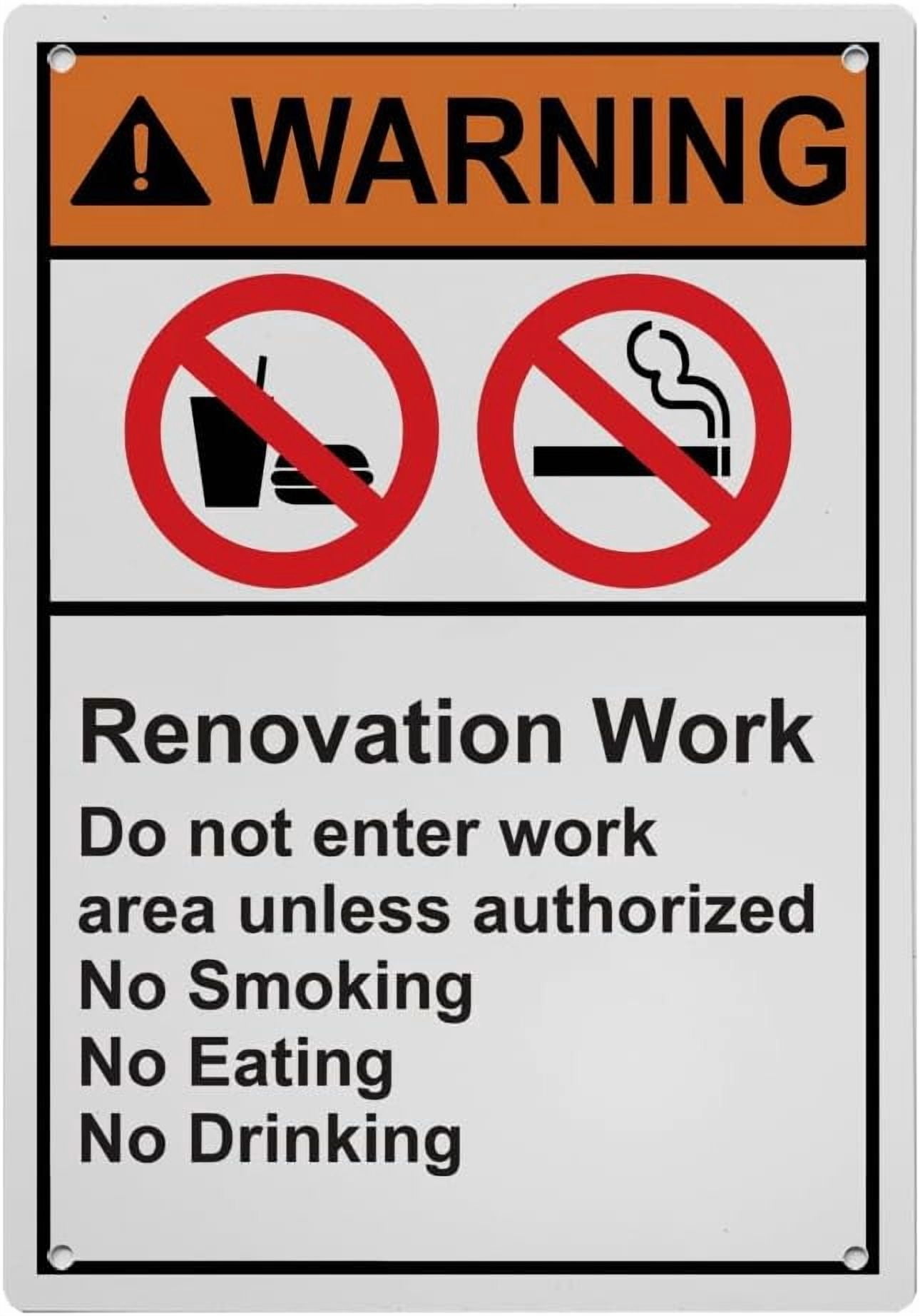 Industrial Caution Sign Construction Sign (Renovation Work Do not enter ...
