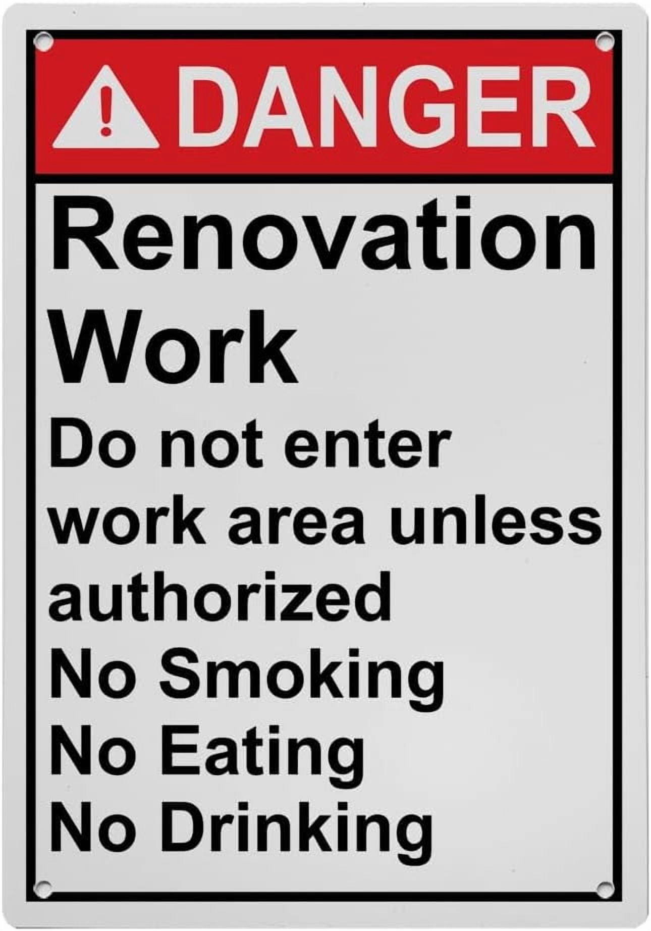 Industrial Caution Sign Construction Sign (Renovation Work Do not enter ...