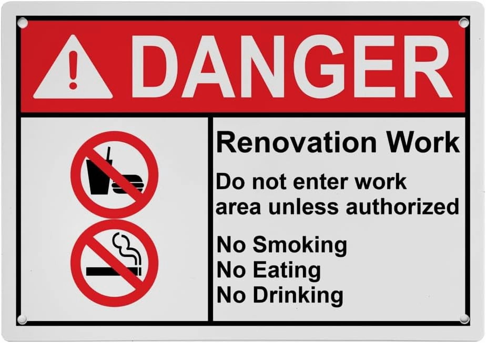Industrial Caution Sign Construction Sign (Renovation Work Do not enter ...