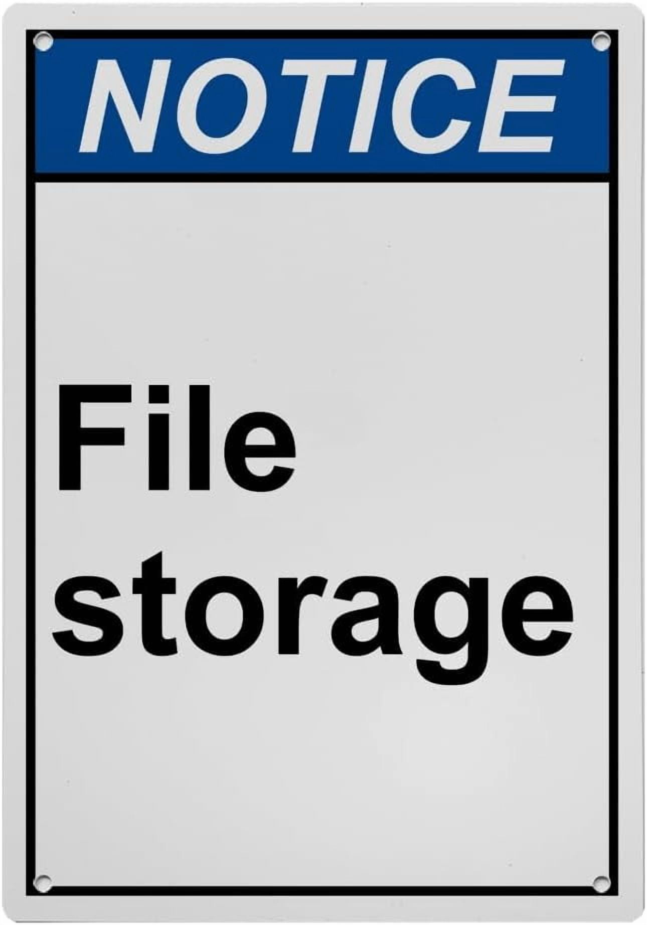 Industrial Caution Sign Information Sign (File storage) 8 in" x 12 in ...