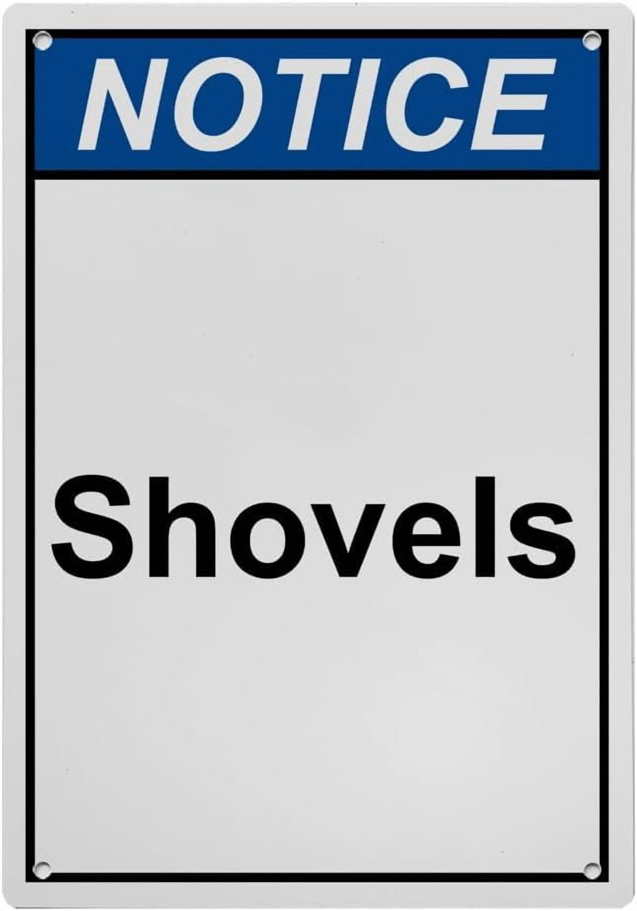 Industrial Caution Sign Information Sign (Shovels) 8 in" x 12 in" UV ...