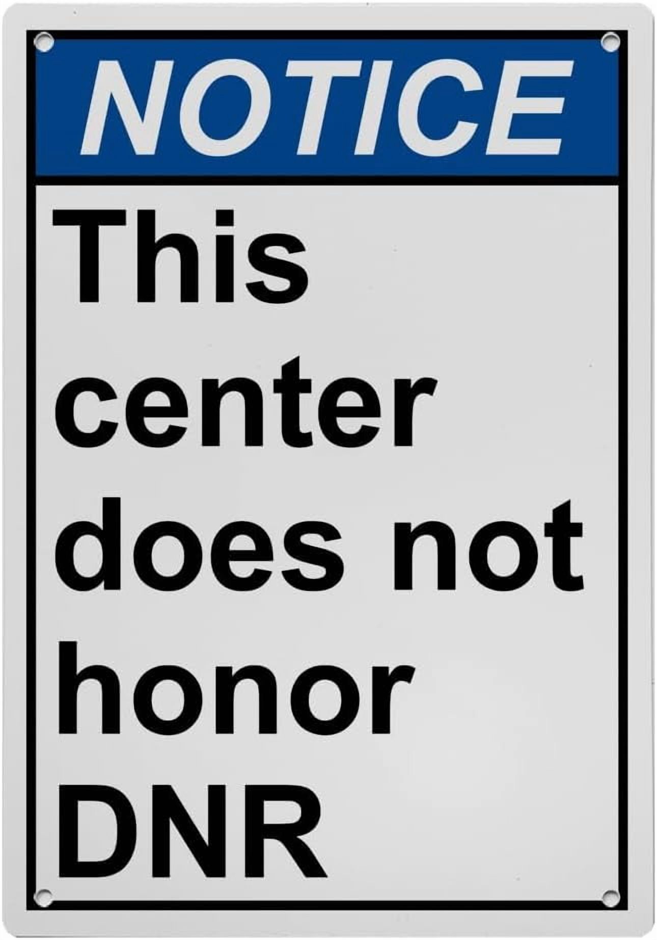 Industrial Caution Sign Information Sign (This center does not honor ...