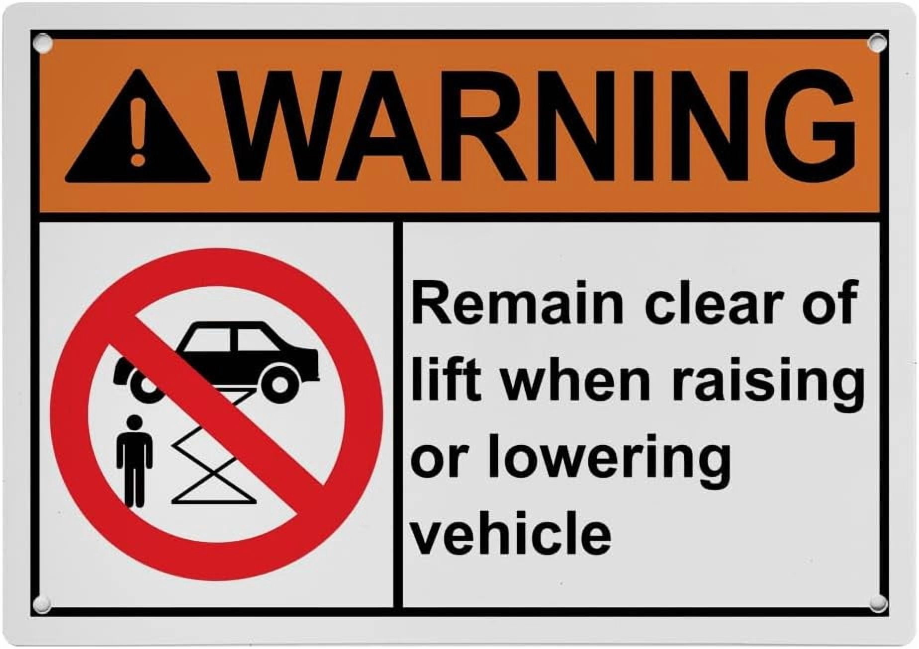 Industrial Caution Sign Keep Clear Sign (Remain clear of lift when ...