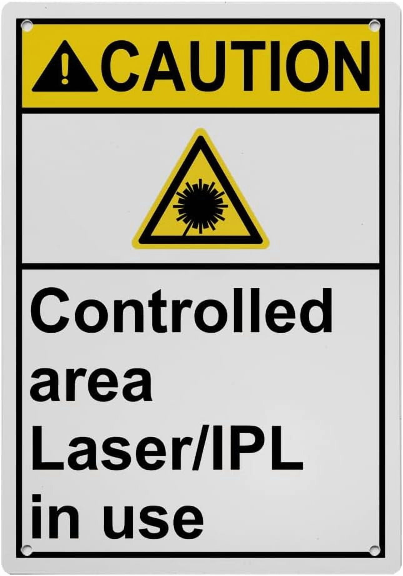 Industrial Caution Sign Laser Sign (Controlled area Laser/IPL in use) 8 ...