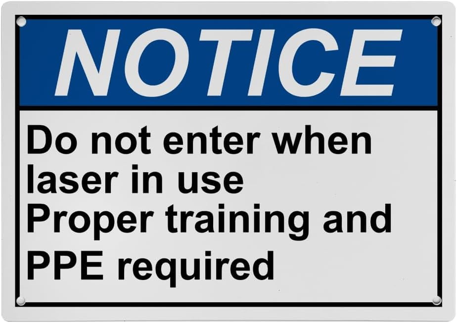 Industrial Caution Sign Laser Sign (Do not enter when laser in use ...