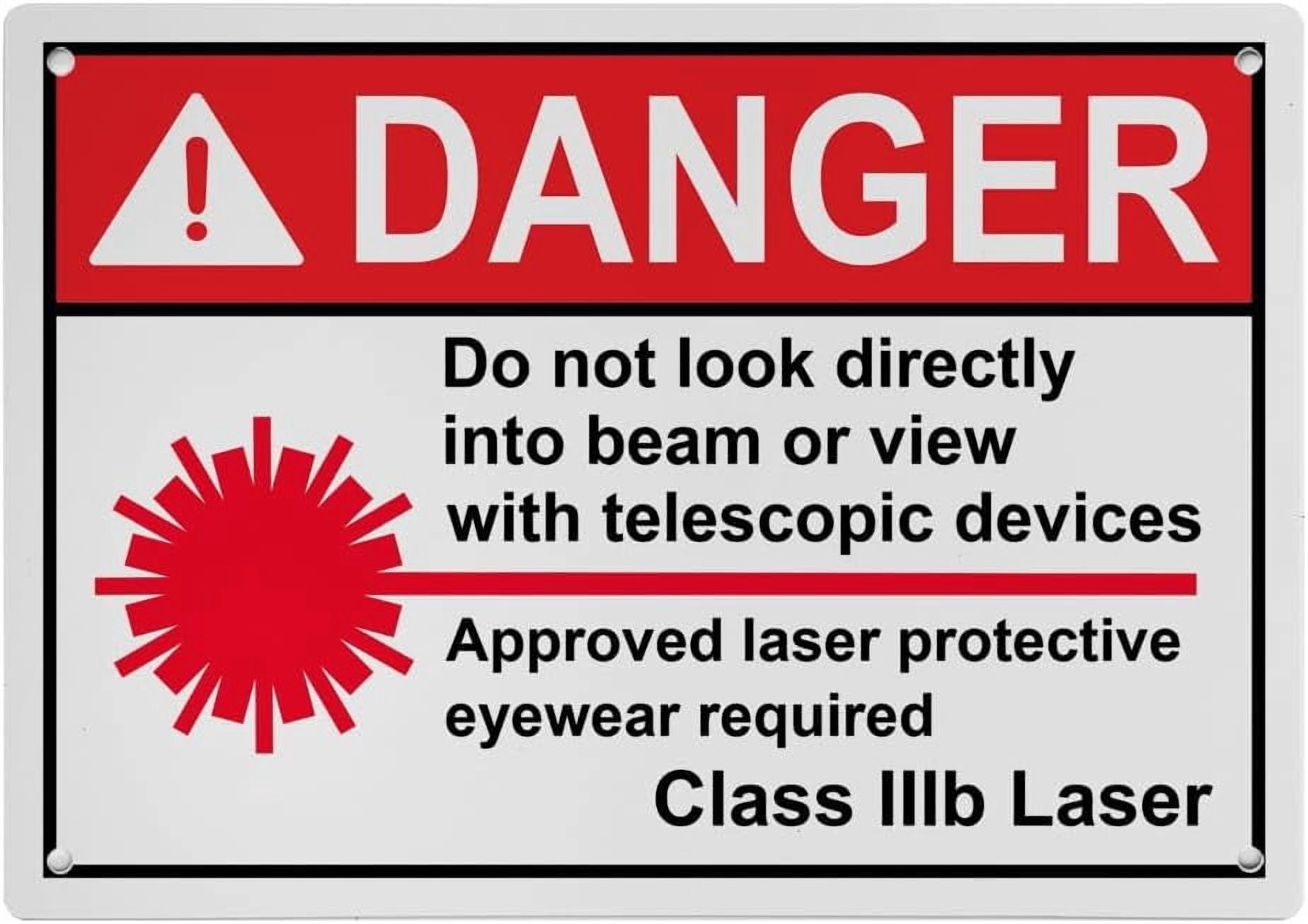 Industrial Caution Sign Laser Sign (Do not look directly into beam or ...