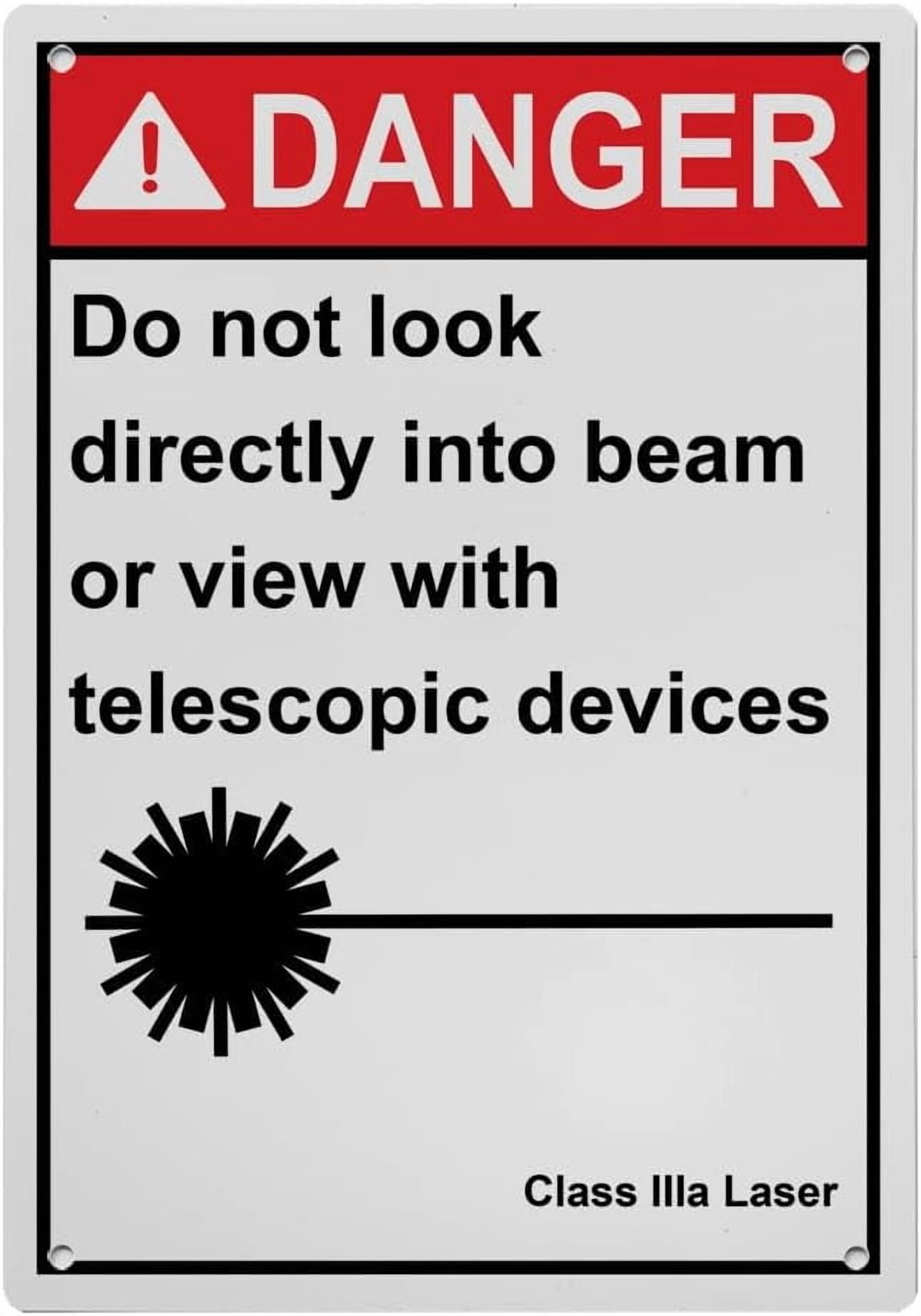 Industrial Caution Sign Laser Sign (Do not look directly into beam or ...