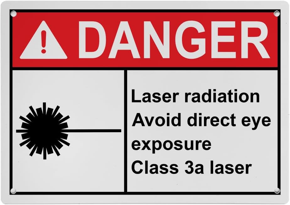 Industrial Caution Sign Laser Sign (Laser radiation Avoid direct eye ...