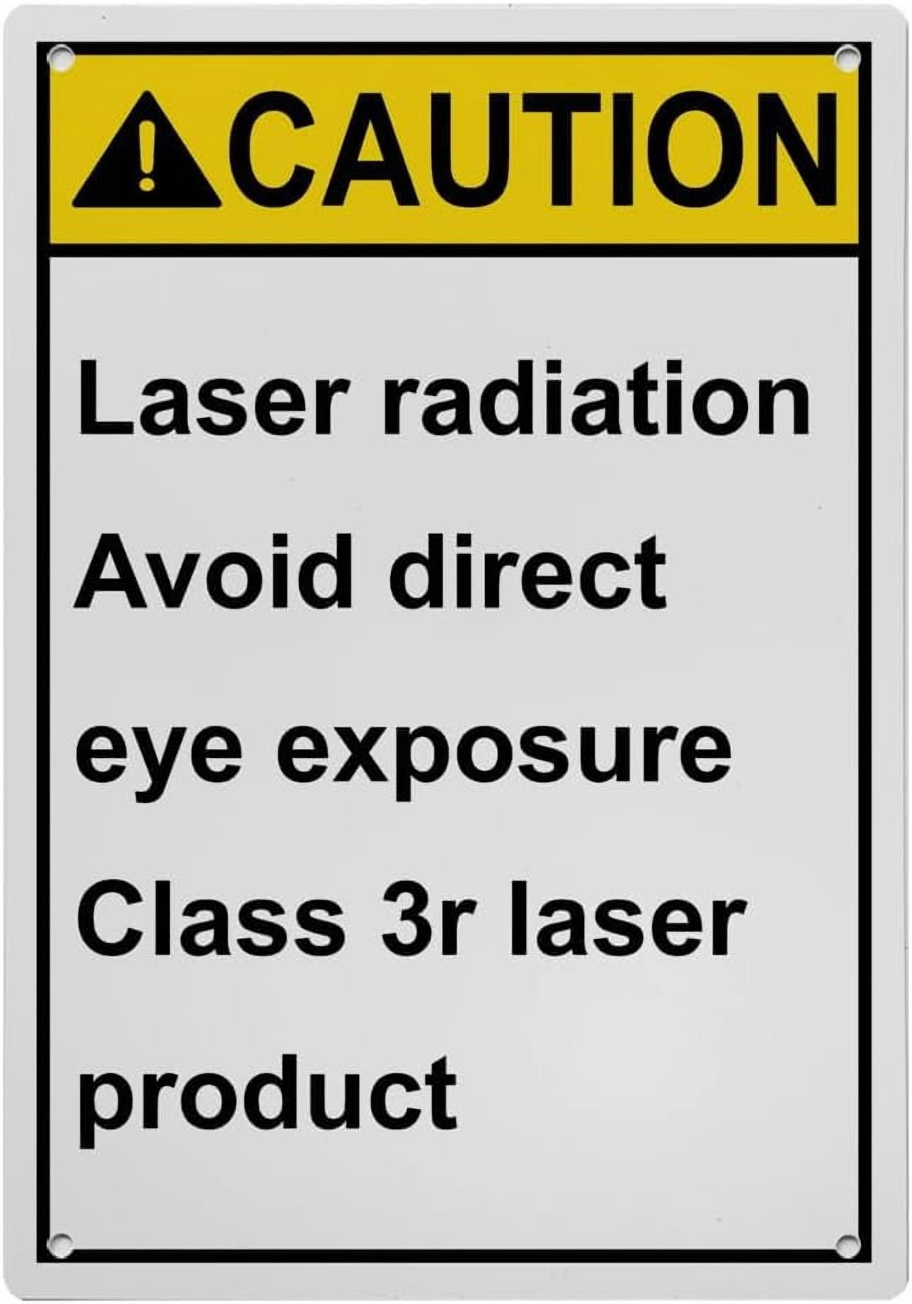 Industrial Caution Sign Laser Sign (Laser radiation Avoid direct eye ...
