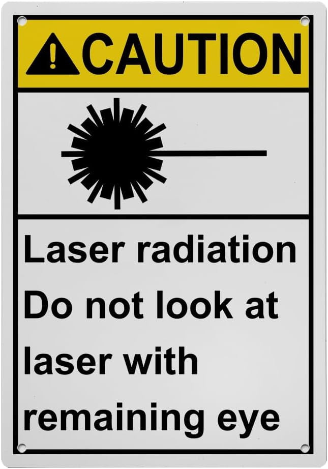 Industrial Caution Sign Laser Sign (Laser radiation Do not look at ...