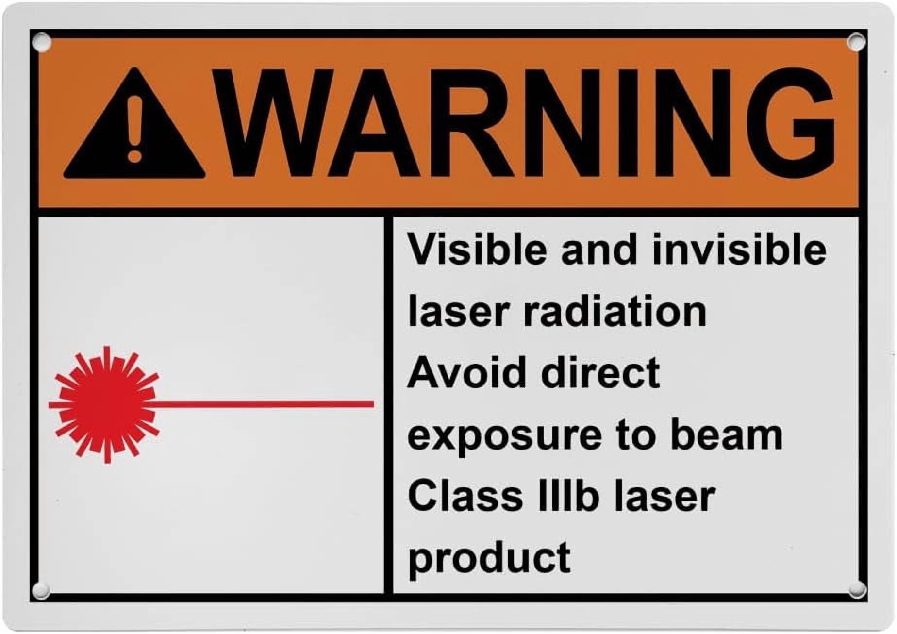 Industrial Caution Sign Laser Sign (Visible and invisible laser ...