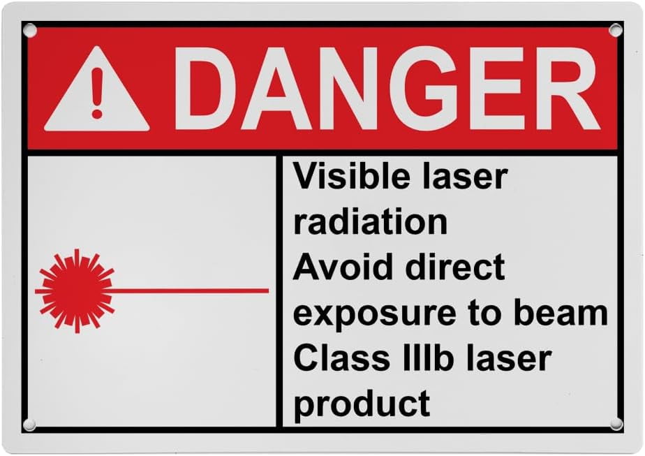 Industrial Caution Sign Laser Sign (Visible laser radiation Avoid ...