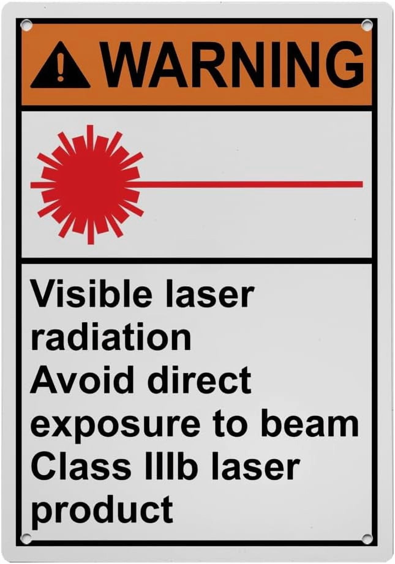 Industrial Caution Sign Laser Sign (Visible laser radiation Avoid ...