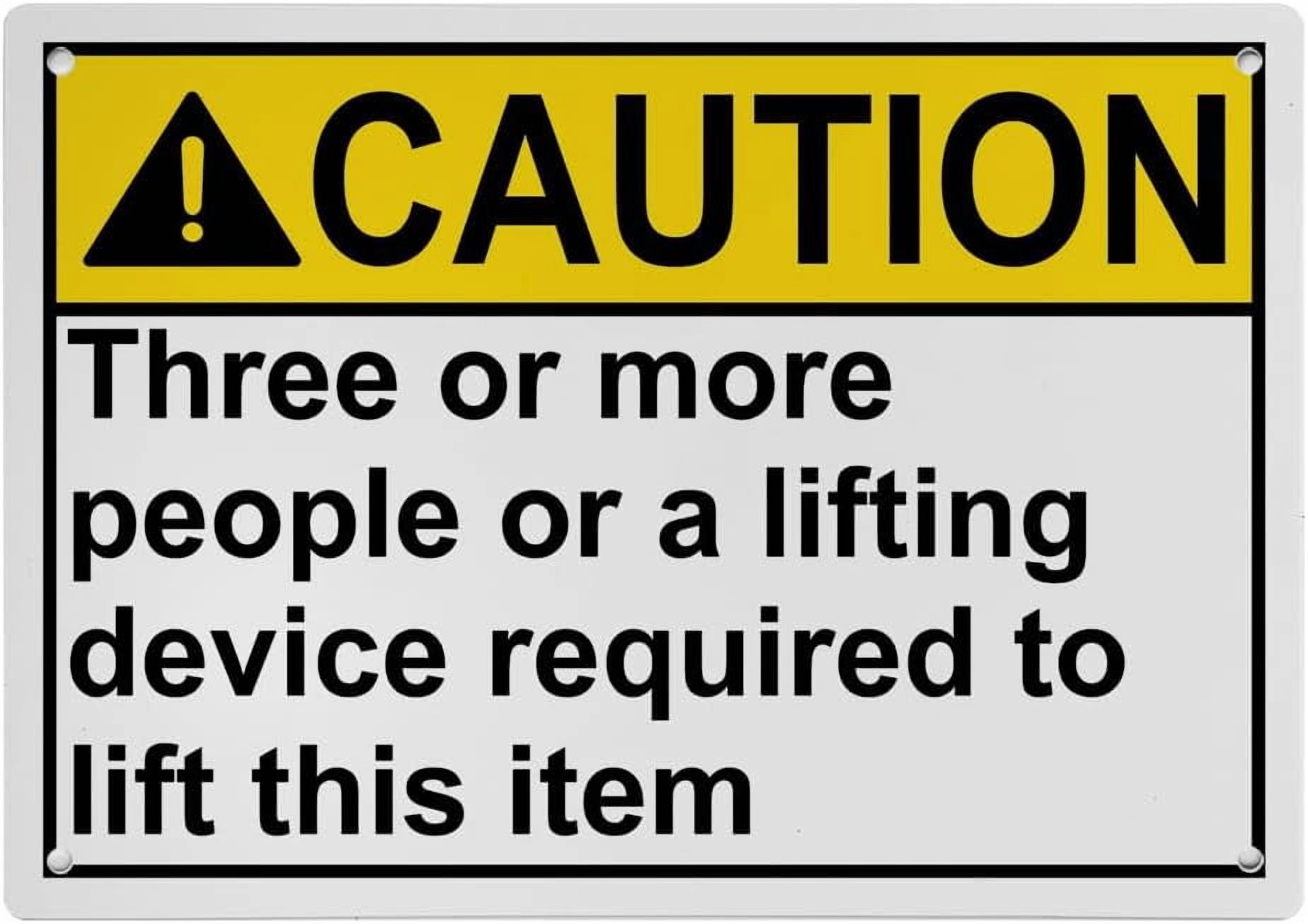 Industrial Caution Sign Lifting Sign (Three or more people or a lifting ...