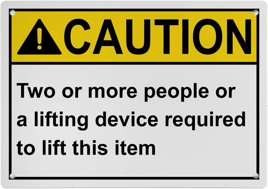 Industrial Caution Sign Lifting Sign (Two or more people or a lifting ...