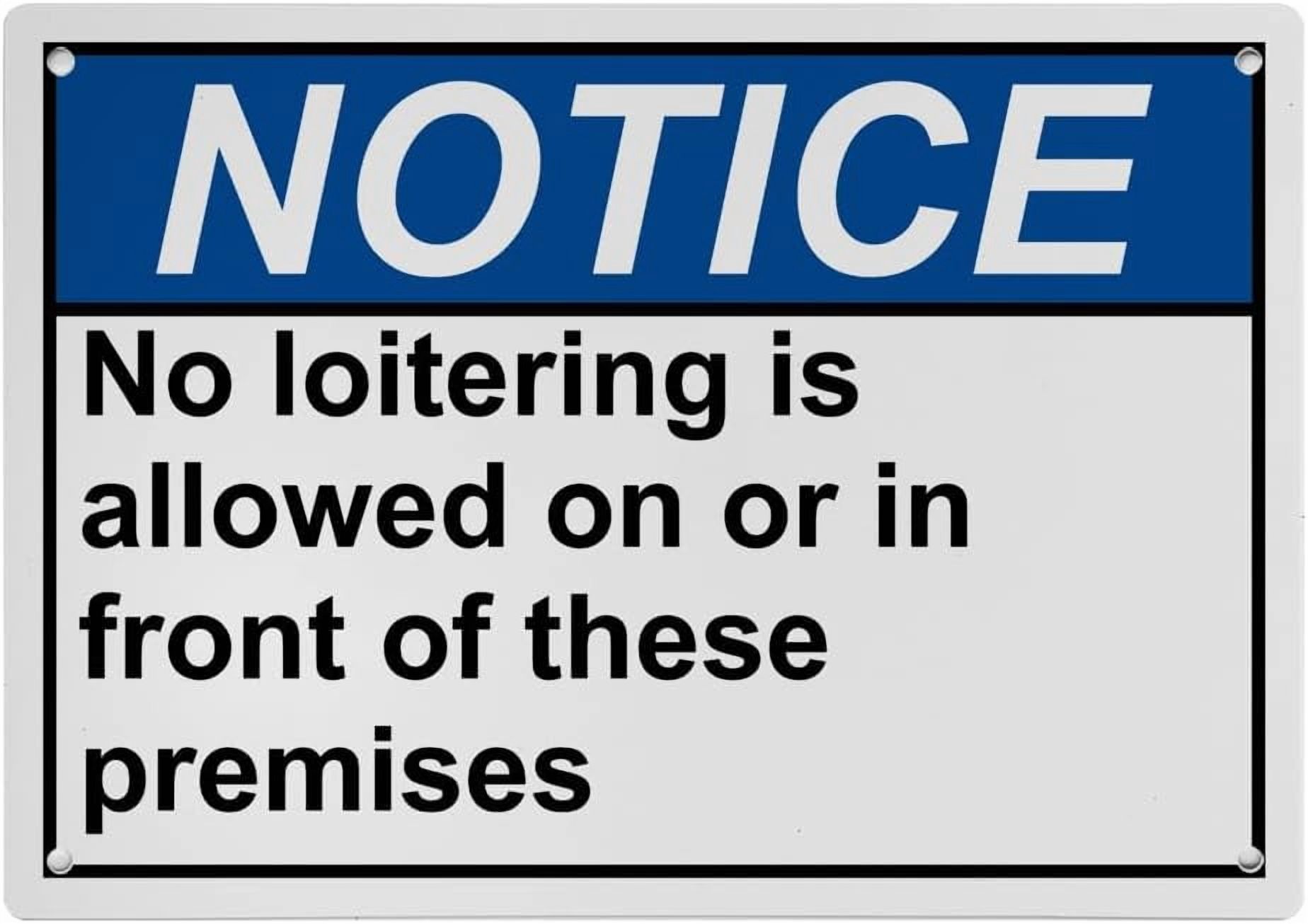 Industrial Caution Sign No Loitering Sign (No loitering is allowed on ...