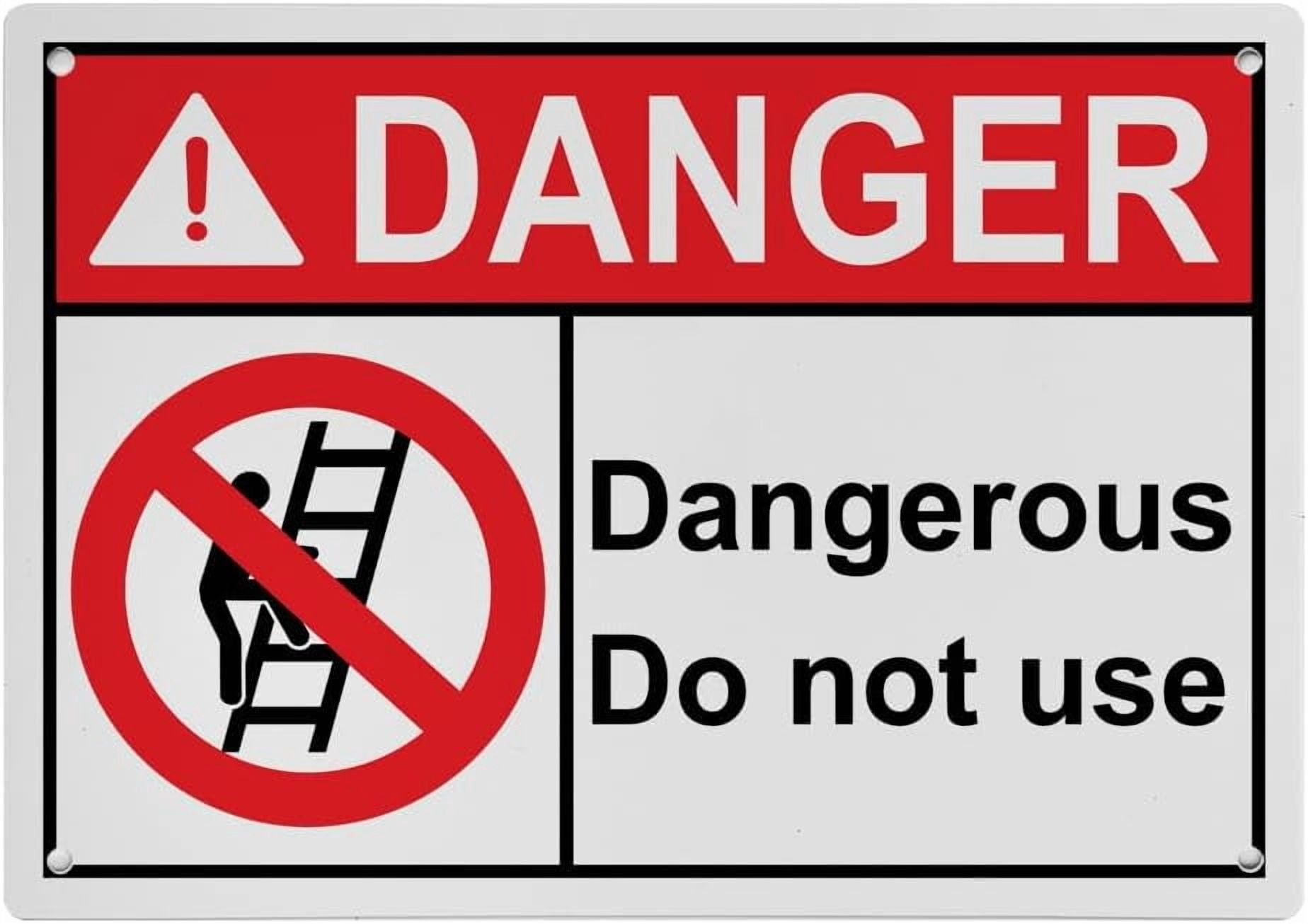 Industrial Caution Sign Machine Safety Sign (Dangerous Do Not use) 8 in ...