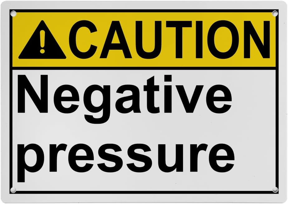 Industrial Caution Sign Machine Safety Sign (Negative pressure) 8 in" x ...