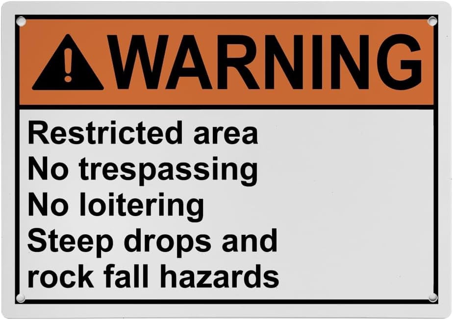 Industrial Caution Sign Restricted Area Sign (Danger Restricted area No ...