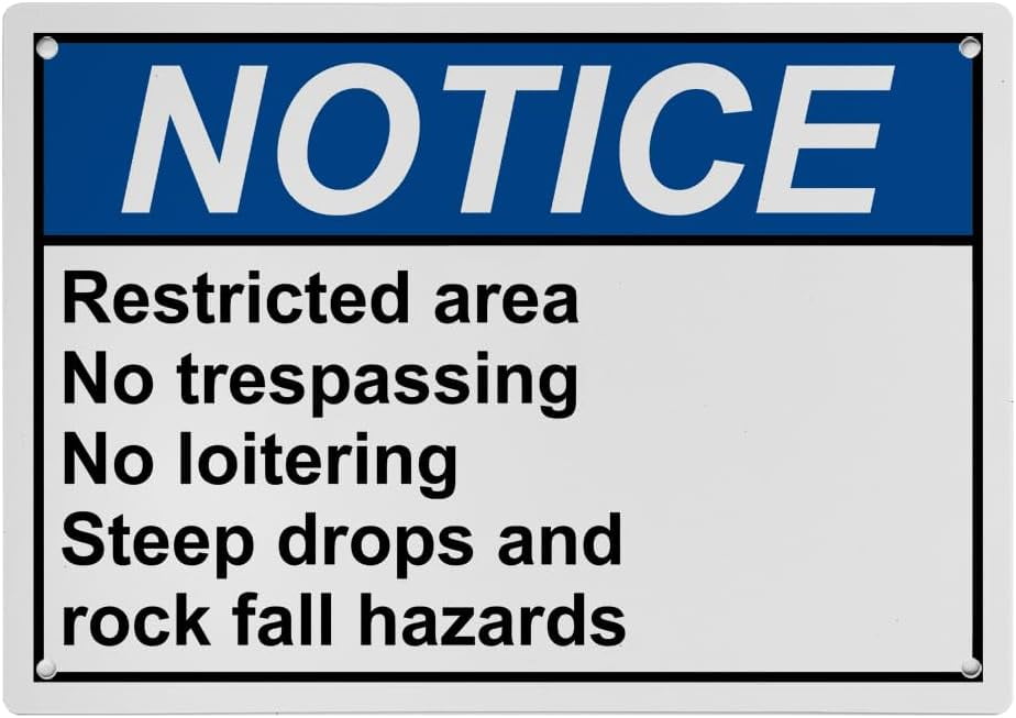 Industrial Caution Sign Restricted Area Sign (Danger Restricted area No ...