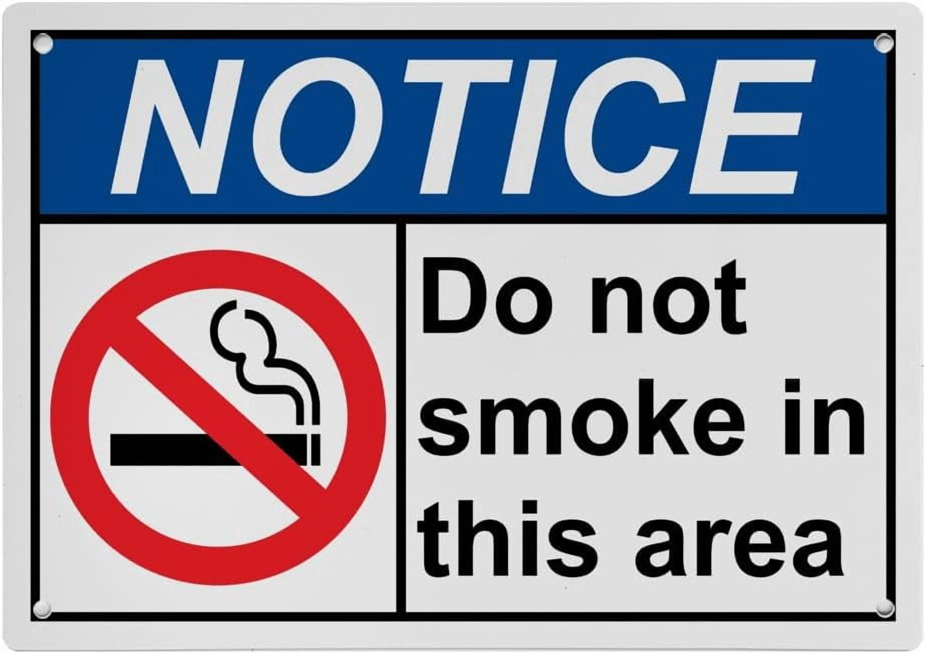 Industrial Caution Sign No Smoking Area Sign (Do not smoke in this area ...