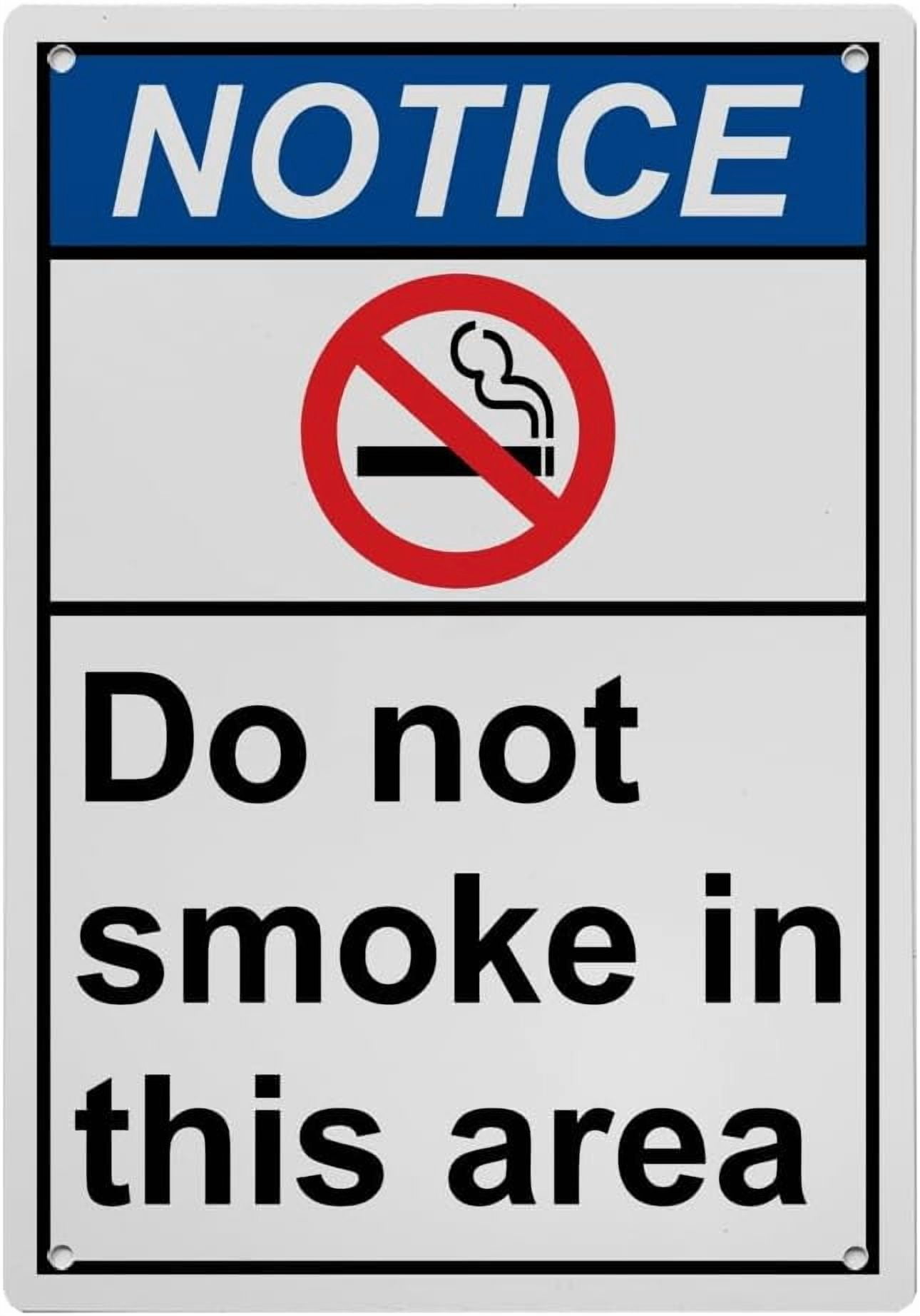 Industrial Caution Sign No Smoking Area Sign (Do not smoke in this area ...
