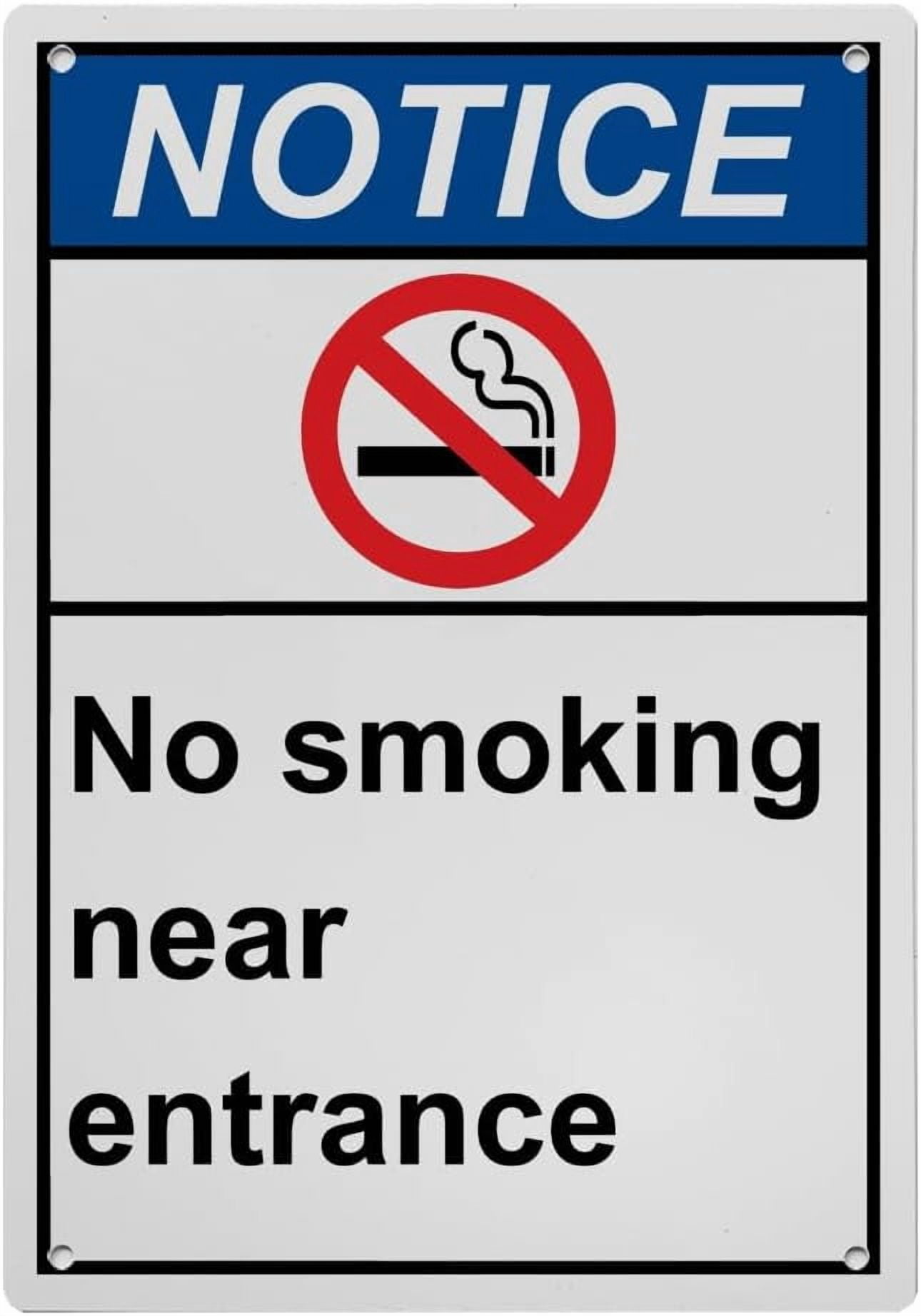 Industrial Caution Sign No Smoking Area Sign (No smoking near entrance ...