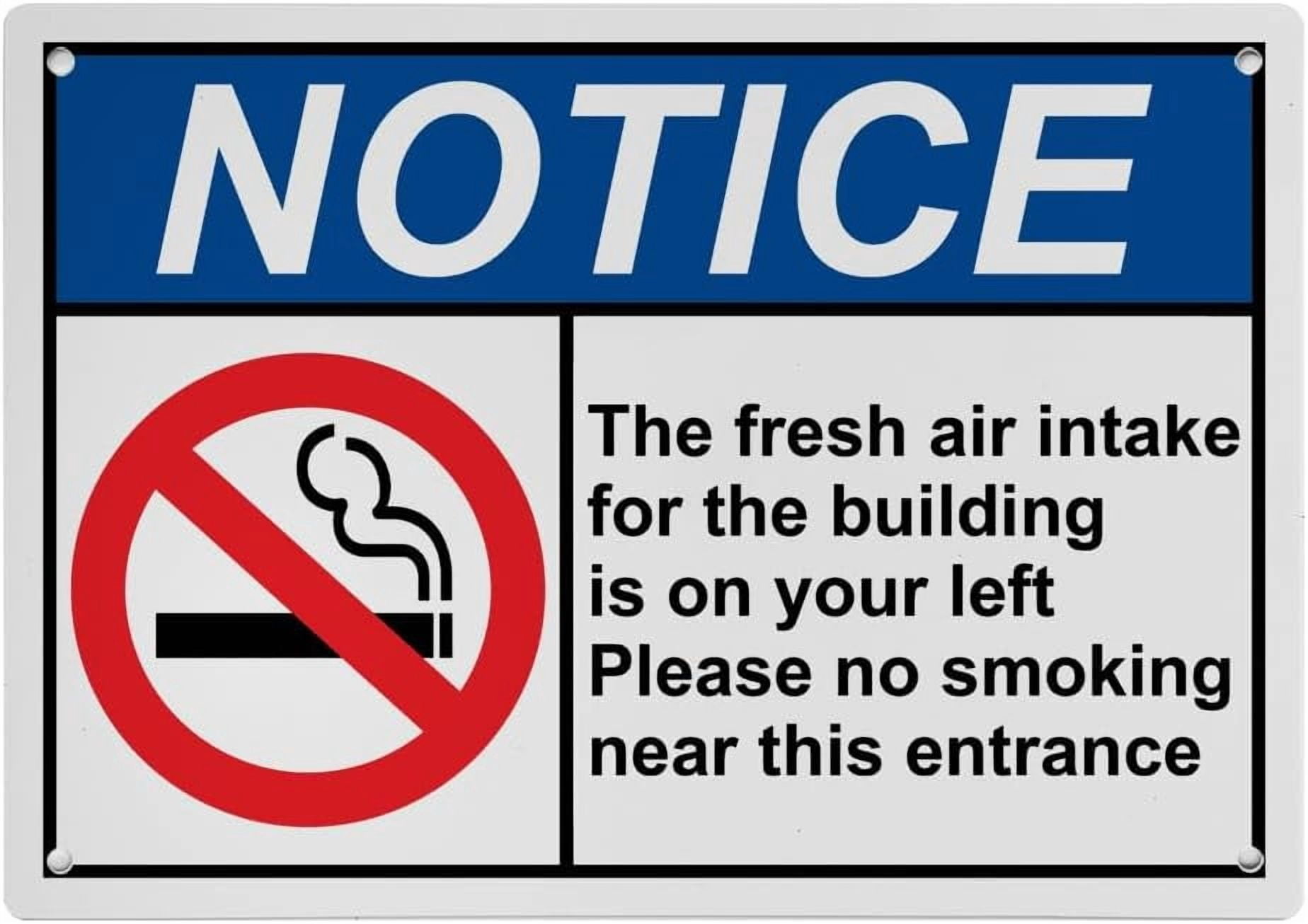 Industrial Caution Sign No Smoking Sign (The fresh air intake for the ...