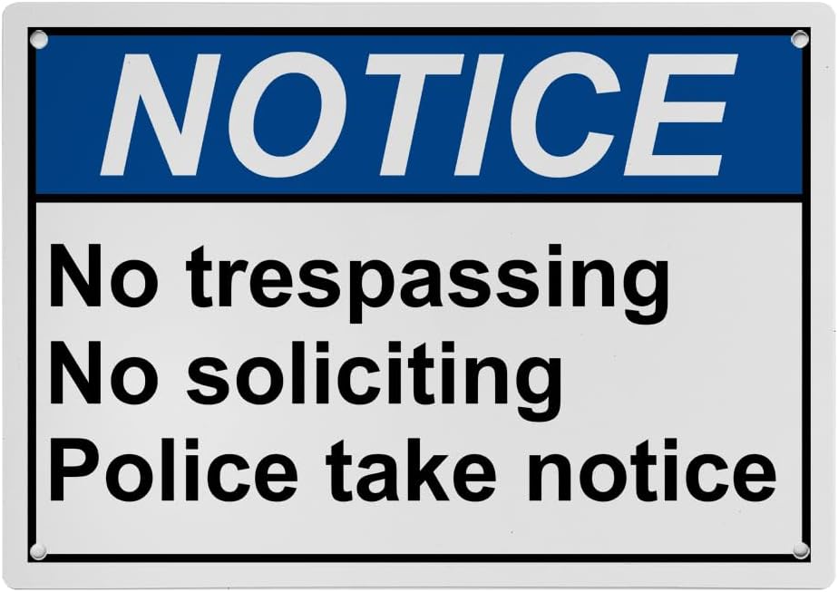 Industrial Caution Sign No Trespassing Sign (No trespassing No ...