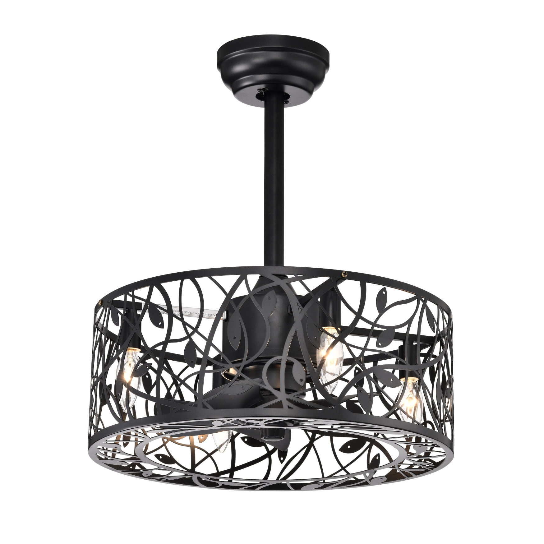 Industrial Ceiling Fan with Light Kit - 18 Inch Vintage Style ...