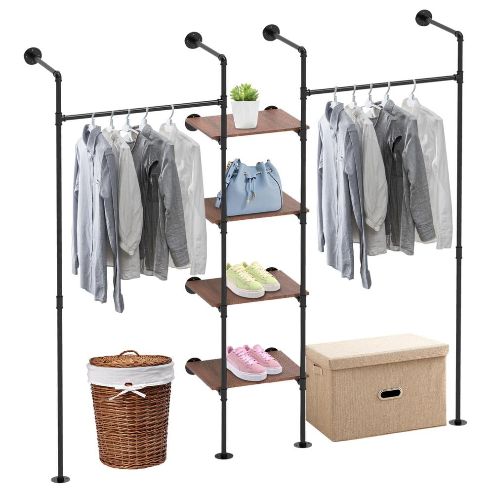 Industrial Clothing Rack, Heavy-Duty Multi-Purpose Closet Rod System ...