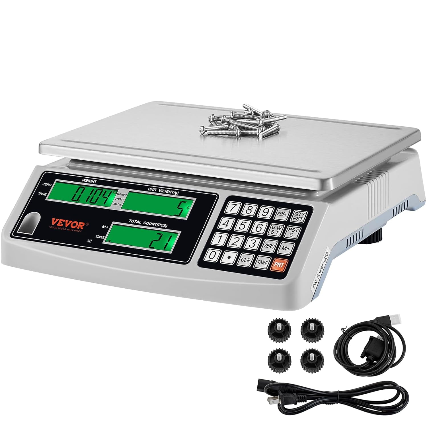 Industrial Counting Scale, 30 kg x 1 g, Digital Scale for Parts and ...