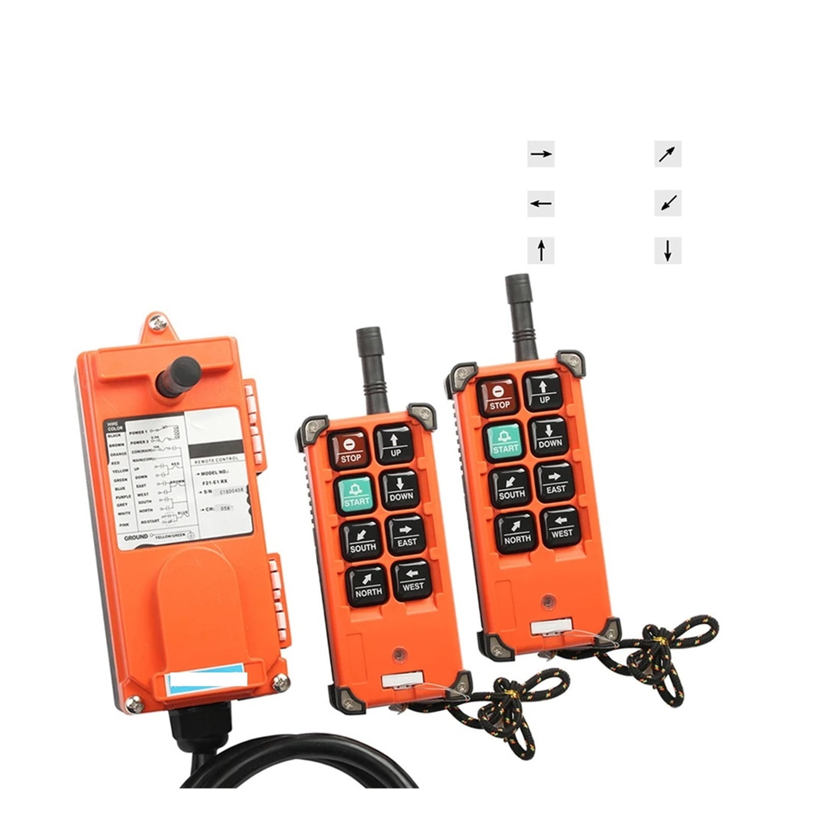 Industrial Crane Radio Remote Controller Wireless Switches Hoist Crane Control Lift Crane For ...