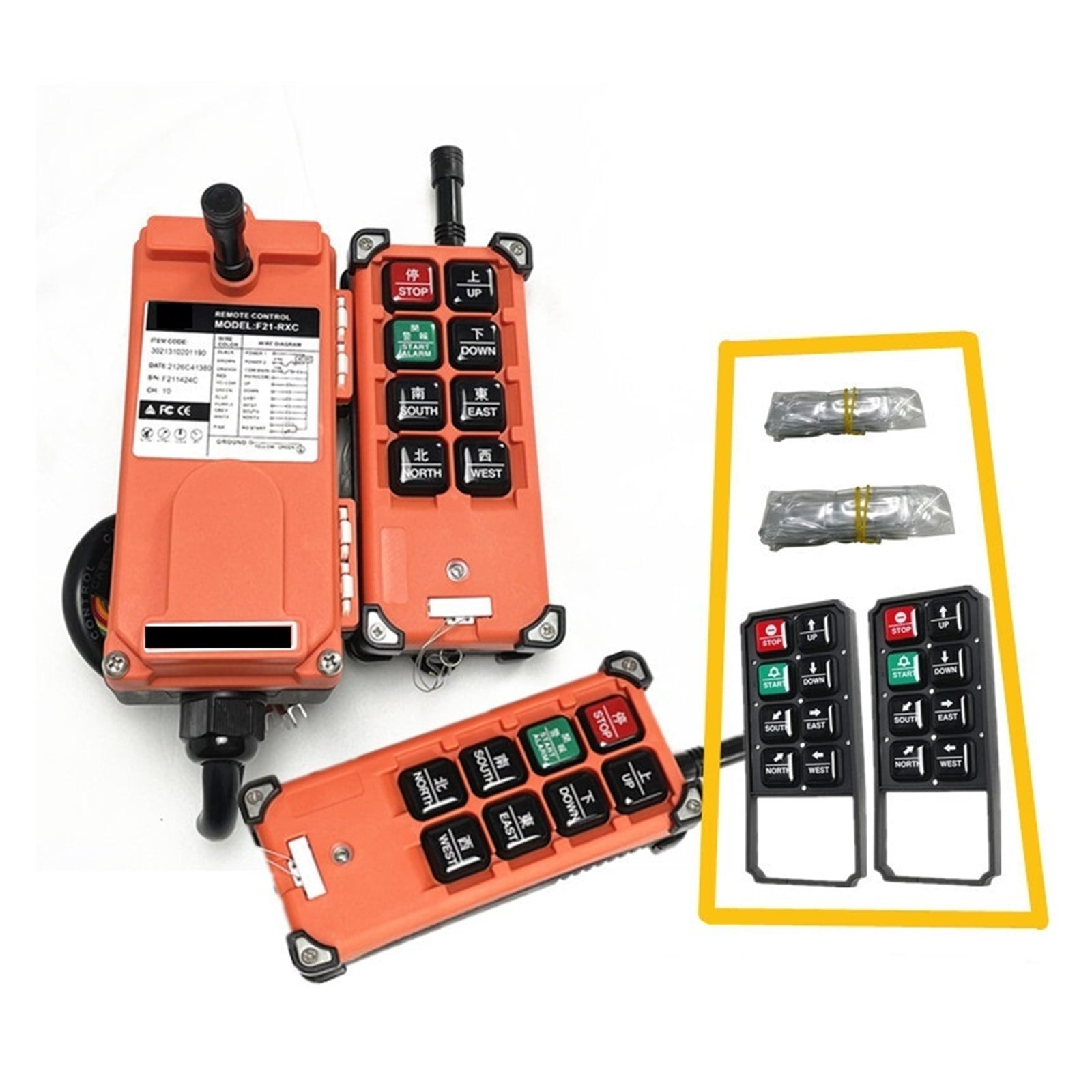 Industrial Crane Wireless Radio Remote Control F21-E1B for Truck Hoist 220/380AC ,High Quality ...