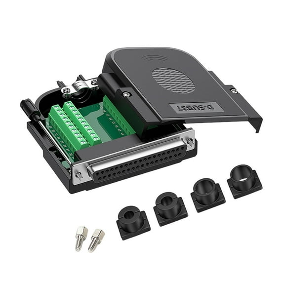 Industrial DB37 Pin Header Connector With Screw Lock Housing And Strain ...