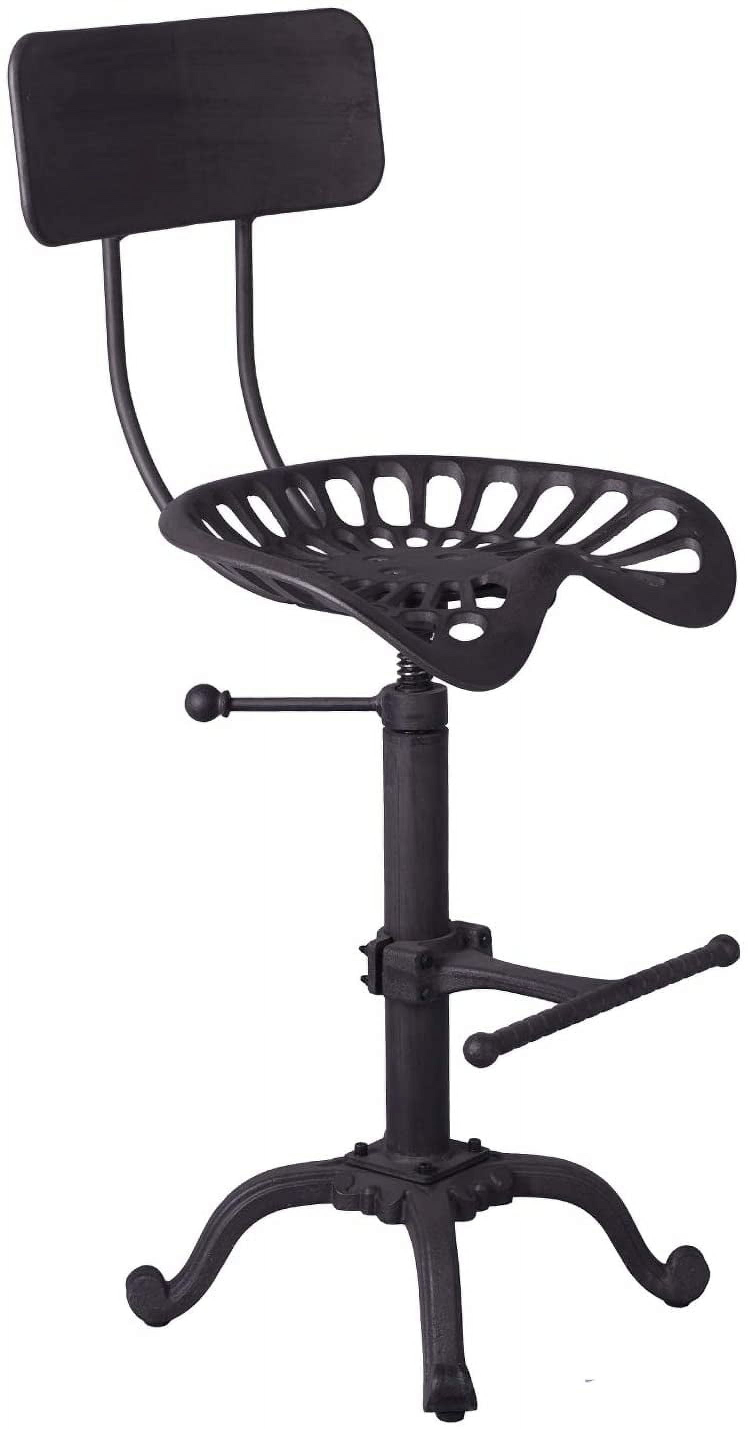 Industrial Design Metal Adjustable Height Backrest Chair Vintage ...