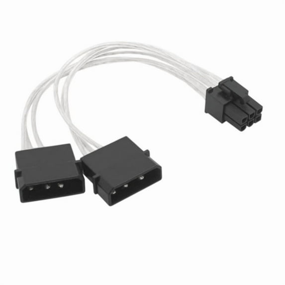 Industrial Double 4Pin to 6 PIN GPU Power Cord Adapter Connectors for ...