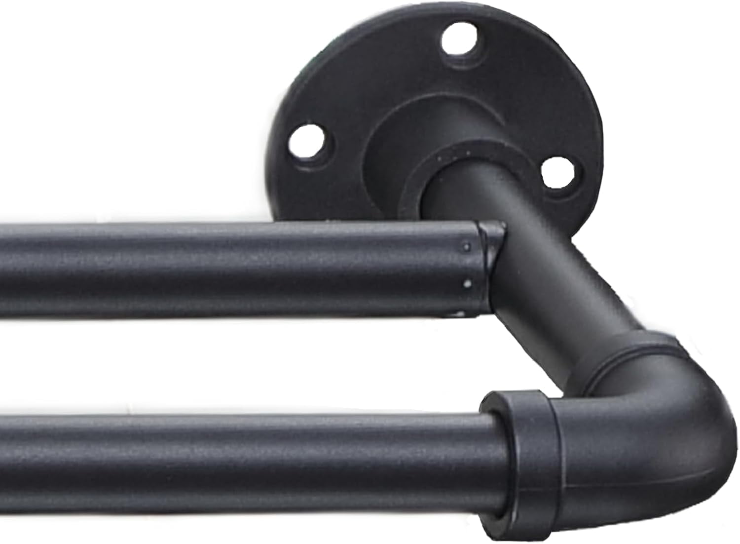 Industrial Double Curtain Rod 31-95 Inch, 1 Inch Heavy Duty Double Wrap ...