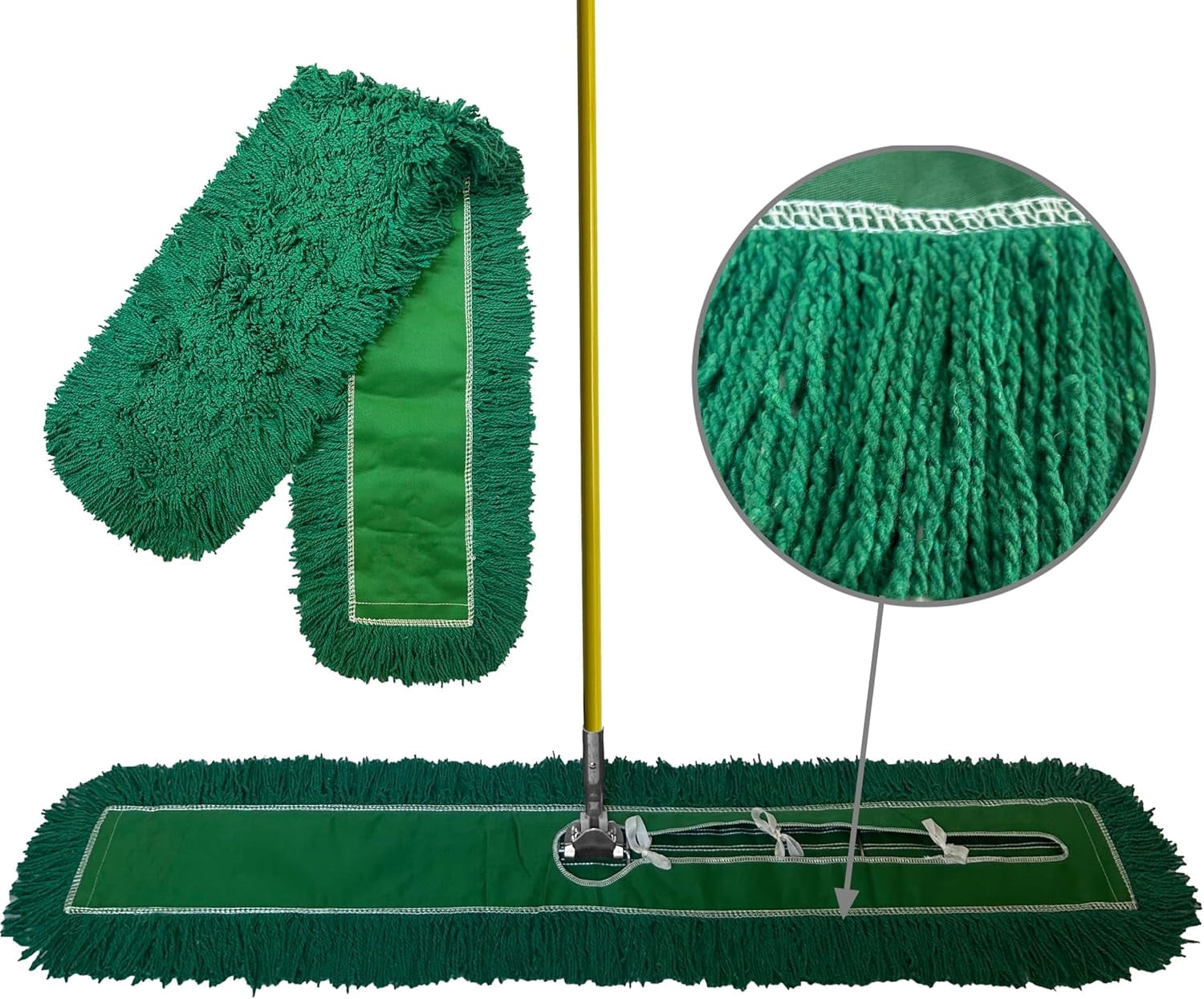Industrial Dust Mop Kit – Includes 5 Inch Wide Closed Loop Mop Head ...
