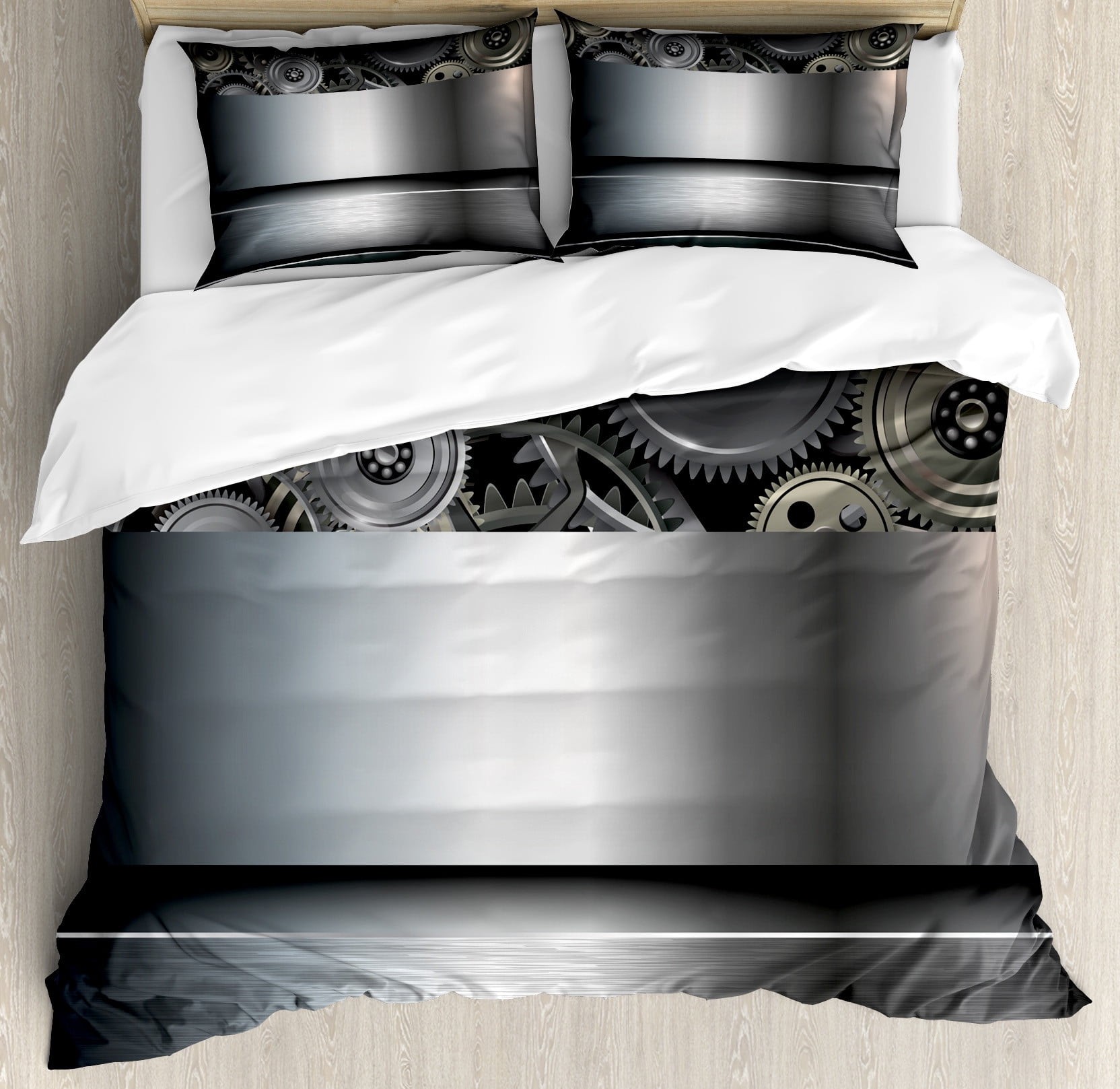 Industrial Duvet Cover Set, Technological Gears Robotic Future ...