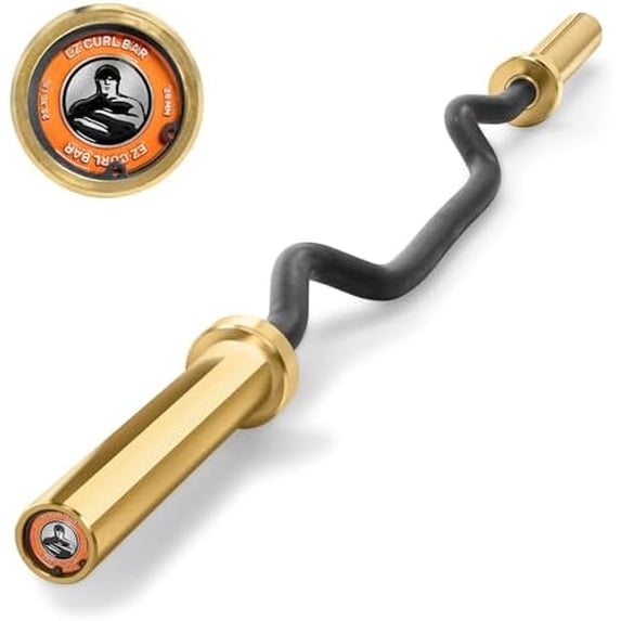 Industrial EZ Curl Bar 2.0 [] Weight Bar Curl Barbell | Joint-friendly ...