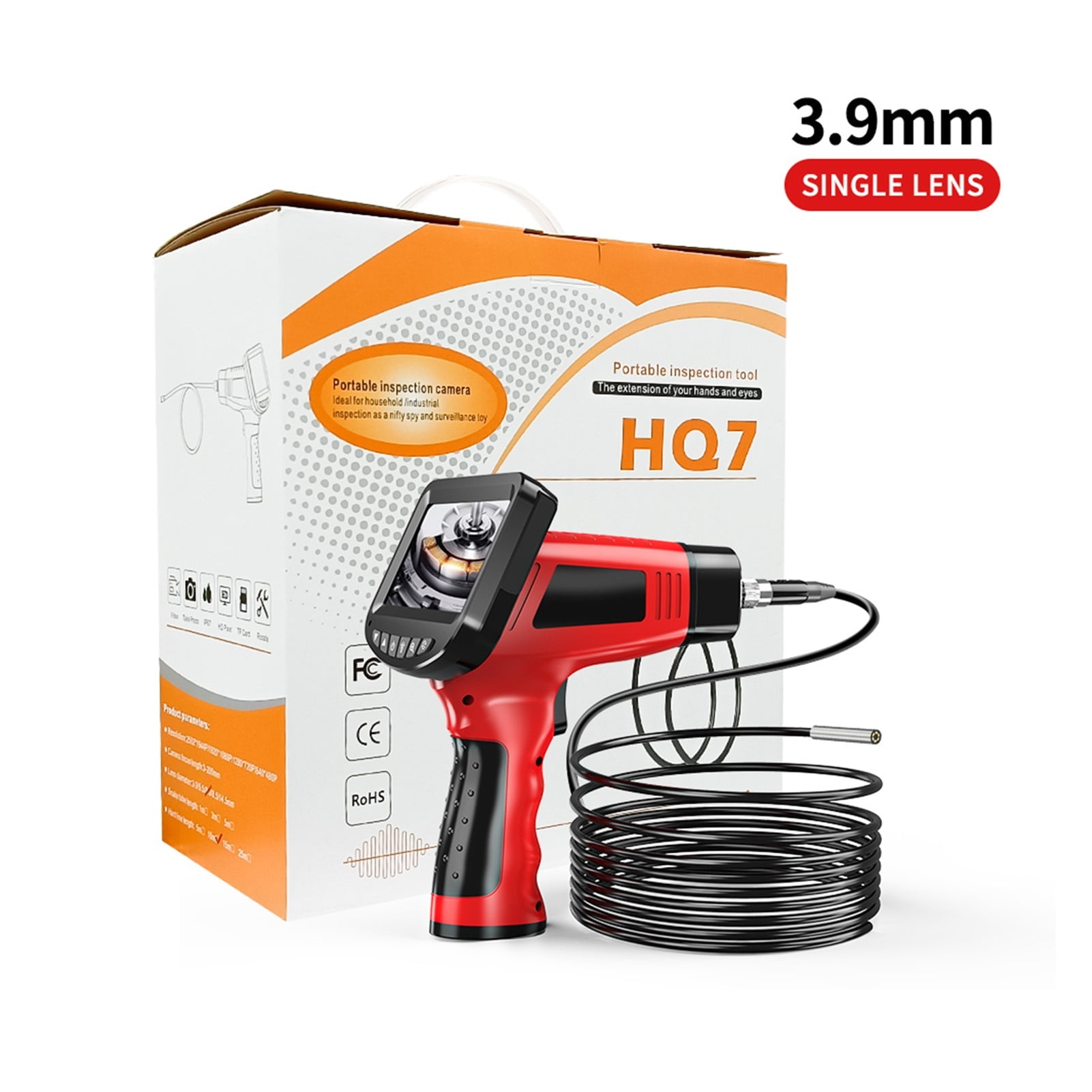 Industrial Endoscope 8.5MM 1080P HD Digital Dual Lens Borescope Camera ...