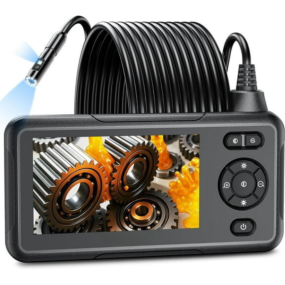 Camera with Light, 1920P Dual-Lens Borescope with 8 Lights, 4.3 ...