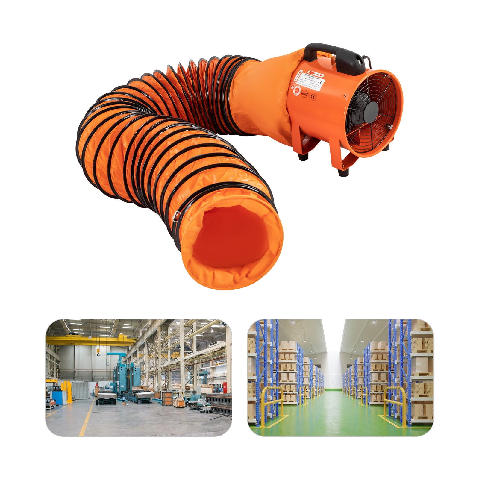 Industrial Extractor Fan Blower 5M Duct Hose Underground Ventilation ...