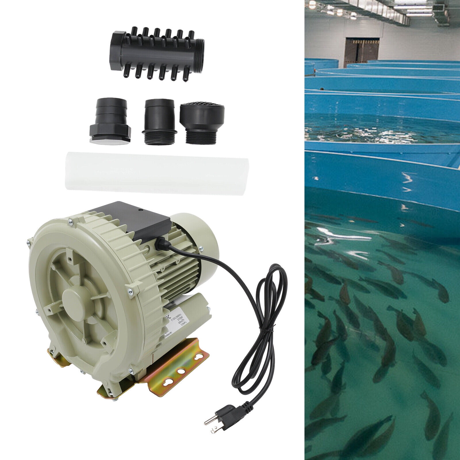 Industrial Fish Pond Tank Aquarium Hydroponics Air Pump Blower Oxygen ...