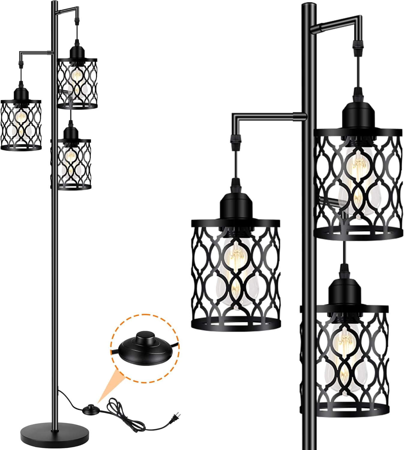 A house of tools Metal Farmhouse Floor Lamp for Living Room, Rustic ...