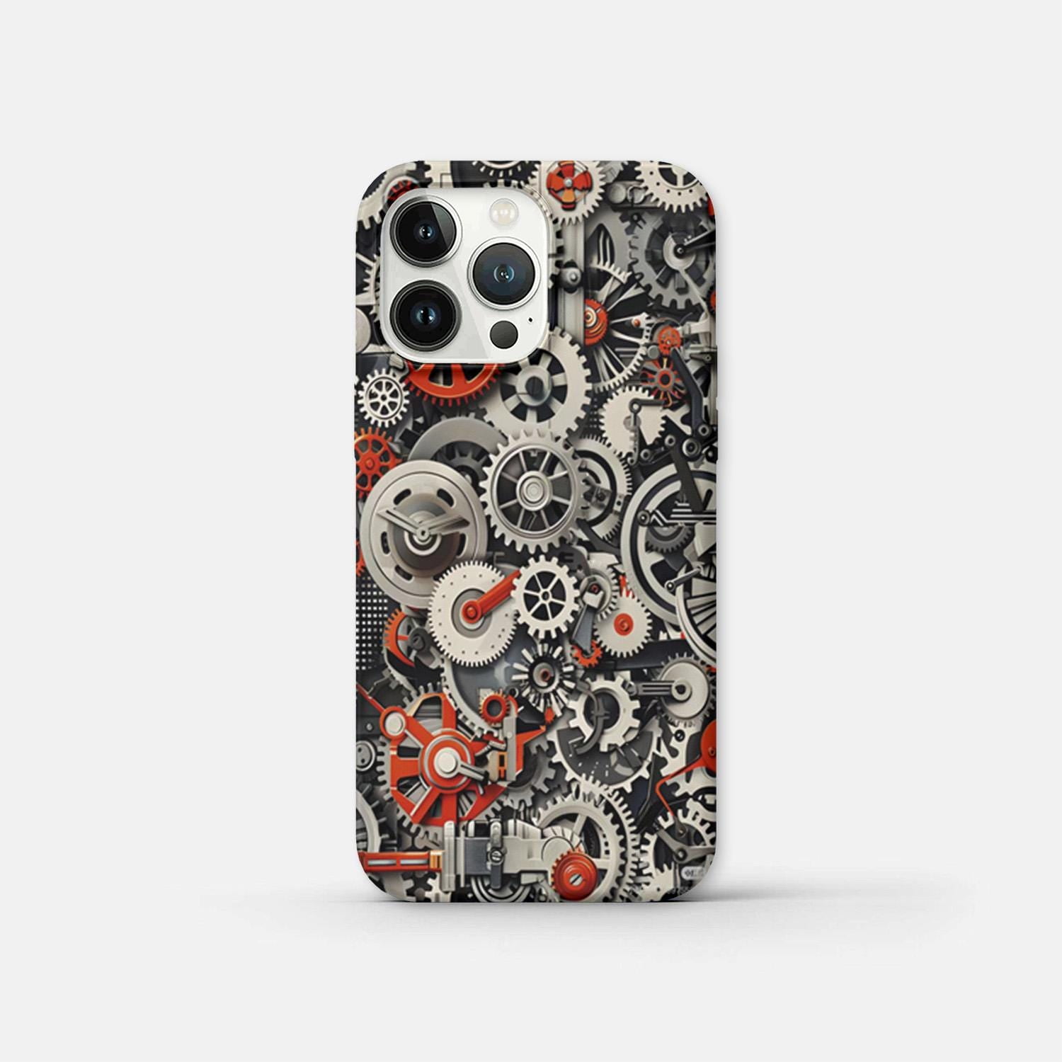 Industrial Gear Phone Case Mechanical Retro Pattern for iPhone 17 11 12 ...